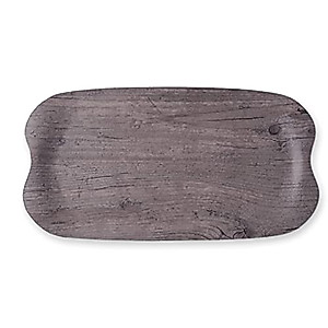 J-Kitchens Obon Tray, 16.9 inches (43 cm), Earth Tray, Graywood, 16.9 x 9.1 inches (43 x 23 cm), Made in Japan