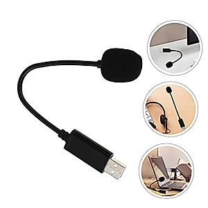 Milisten 2pcs USB Talkback Microphone Condenser Little Mic Gooseneck Condenser Microphone USB Microphone Condenser Microphones Microphone for Video Wired Computer Plug: USB Metal Notebook