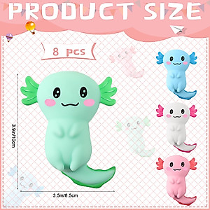 RoundFunny 14 Pcs Axolotl Sensory Fidget Toy Axolotl Party Favors Axolotl Gifts Axolotl Party Supplies Stress Relief Squeeze Gifts Axolotl Stress Balls for Boys Girls Christmas(28 Pcs)