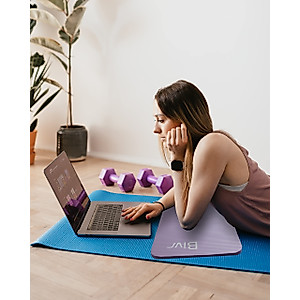 BIVR Portable Yoga Knee Pad Extra Thick Large 12 Inch Wide Cushion for Pilates Fitness Gardening Sitting Kneeing Support for Joints and Lower Spine (Metallic)