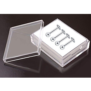 bodyjewellery 4pcs 14g Labret Studs Lip Ring Snake Spider Bite Forward Helix Monroe Dahlia Inner Conch Surgical Steel 4mm Ball - 12mm