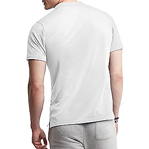 Champion, Comfortable Athletic, Best Polo T-Shirt for Men, White with Taglet, Medium