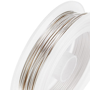 BENECREAT 18 Gauge Tarnish Resistant Copper Wire Silver Jewelry Beading Wire for Bracelet Necklace Jewelry Making, 33-Feet/11-Yard