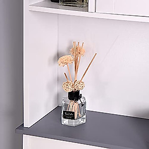 odsisfioowo Modern Over The Toilet Space Saver Organization Wood Storage Cabinet for Home, Bathroom -White