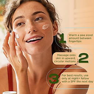 InstaNatural Retinol Moisturizer Nighttime Face Moisturizing Cream, Brightens and Reduces Signs of Aging, Wrinkles, Lines and Discoloration, with Vitamin C and Hyaluronic Acid, 3.4 Fl Oz