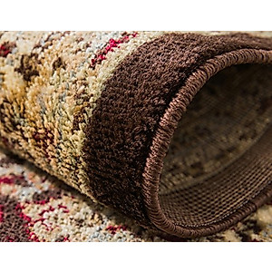 Unique Loom Voyage Collection Traditional Oriental Classic Intricate Design Area Rug, 3' 3" x 5' 3" Rectangle, Brown/Cream