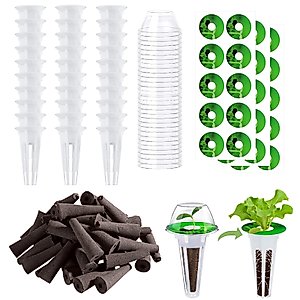 Ruzzut 120PCS Seed Pods Kit for Hydroponic Growing System,Hydroponics Garden Accessories for AeroGarden,Grow Anything Kit with 30 Grow Sponges for Indoor&Outdoor Seed Starting Supplies