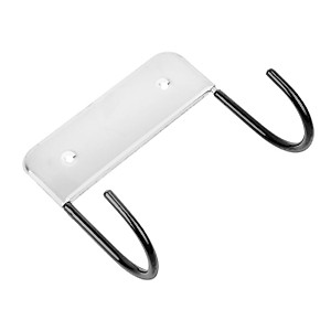 LIFKOME 2pcs washcloth Holder Black Hooks Black Metal Shelf Wall Towel Clothes Mount Ironing Board Bracket Electric Iron Holder Electric Iron Organizer Ironing Doard Shelf Hanger