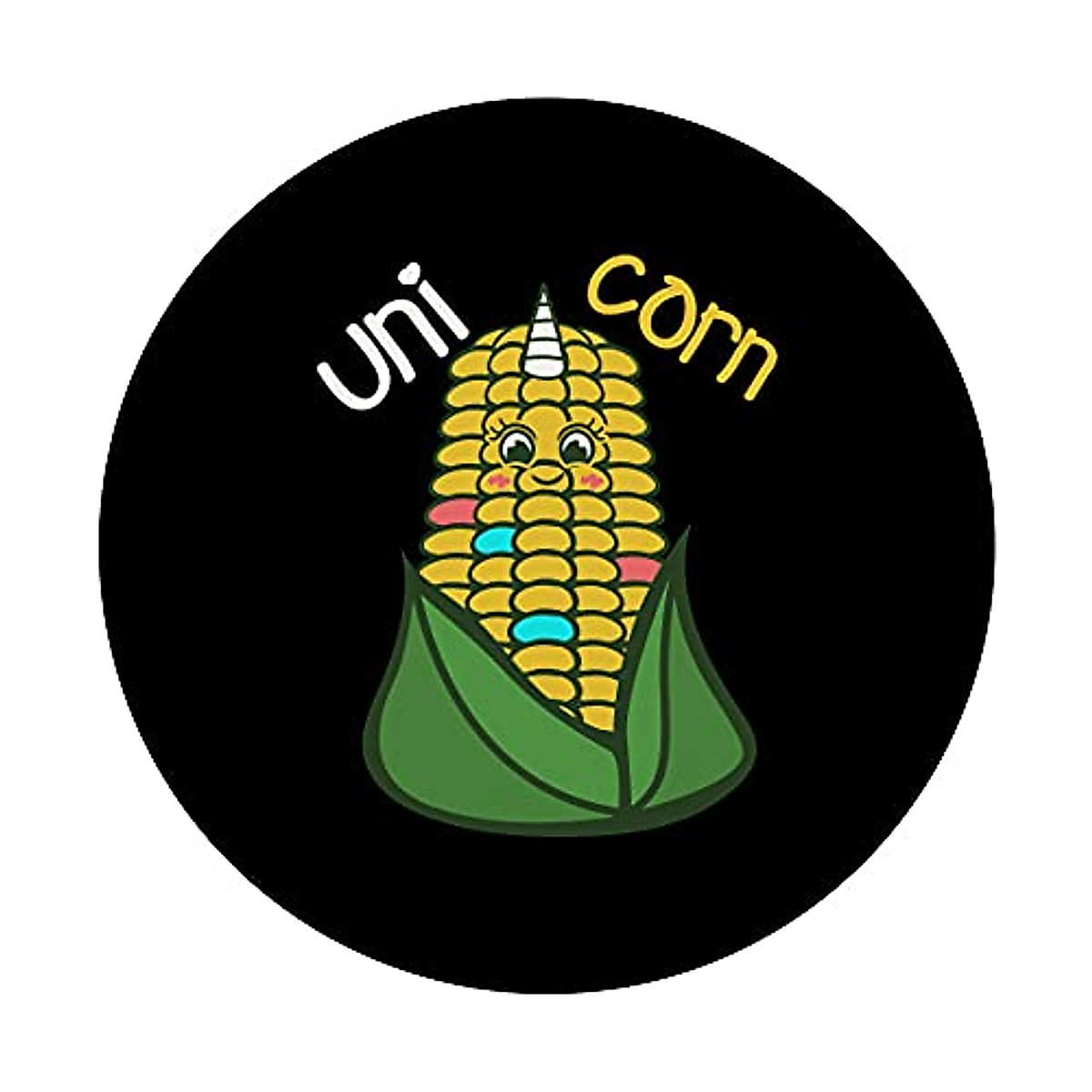 Cool Uni Corn | Funny Maize Magical Horned Horse Joke Gift PopSockets Swappable PopGrip