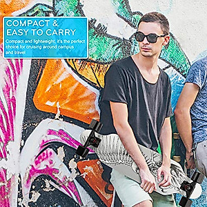 Longboard Skateboard Complete - 31 Inch Pro Small Longboard for Hybrid, Freestyle, Carving, Cruising and Downhill with All-in-one T-Tool