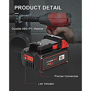 Amityke 2Packs Replacement for Milwaukee M18 Battery 6.0Ah 48-11-1860 48-11-1850 Compatible with Milwaukee M18 18V Battery Series Chargers and Tools