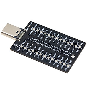 USB Type C Breakout Board Female Male Plug 6Pin 24Pin (24Pins Female Plug (Black))