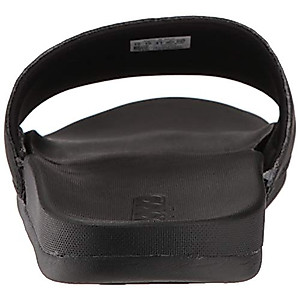 adidas Men's Adilette Comfort Slides Sandal, Black/Black/White, 10