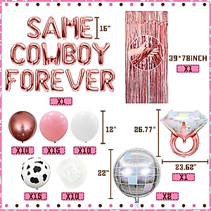 JeVenis Same Cowboy Forever Balloons Same Cowboy Forever Bachelorette Decoration Western Bachelorette Party Decorations Cowgirl Nashville Bridal Shower Supplies