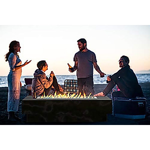 Skyflame Linear Stainless Steel Drop-in Fire Pit Pan and Burner for Indoor/Outdoor, 36 by 6 Inch Burning Area