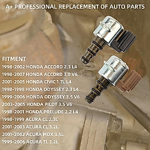 Dasbecan 28400-P6H-013 Transmission Shift Control Solenoid Valve B&C Shift Solenoid Compatible With 1998-2002 Honda Accord 2.3 L4 1998-1998 Honda Odyssey 2.3 L4 Repalce# 28500-P6H-013