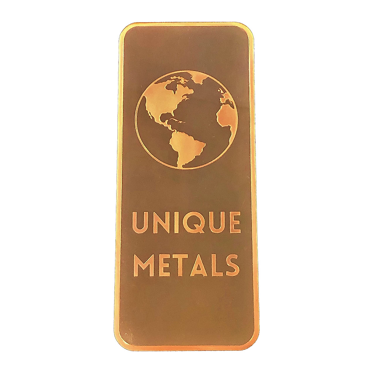 1 Pound .999 Pure Copper Bar Bullion with Element Design - Unique Metals