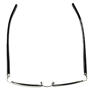 Foster Grant Men's Leo Square Reading Glasses, Gunmetal/Transparent, 59 mm + 2.5