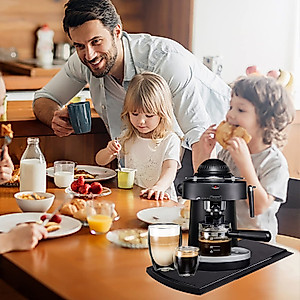 HOME RIGHT Sliding Coffee Maker Tray, Black, Rectangular, Non-Toxic ABS Material, Easy to Clean, Reduces Burden, For Countertop Use