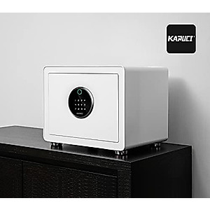 KAPUCI Modern Minimalism Design Biometric Fingerprint Touch Screen Safe, 1.28 Cubic Feet Auto-Open Safe Box with Digital Virtual Password,Safety Steel Home Safes for Wardrobe,Home,Office,Hotel