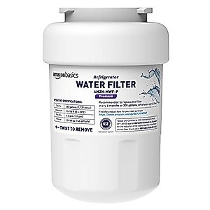 Amazon Basics Replacement GE MWF Refrigerator Water Filter Cartridge - Premium Filtration