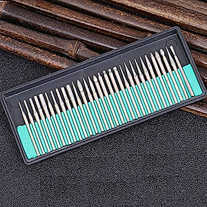 Ryoma Diamond Burr Bits, Carving Burr Bits Drill Kit for Rotary Tool Metal Woodworking Router Grinding Engraving Carving- 1/8"(3mm) Shank Pack of 90Pcs/ 3 Sets