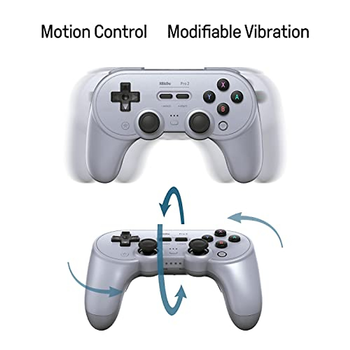 8Bitdo Pro 2 Bluetooth Gamepad for Switch/Switch OLED, PC, macOS, Android, Steam & Raspberry Pi with Storage Case (Black Edition)