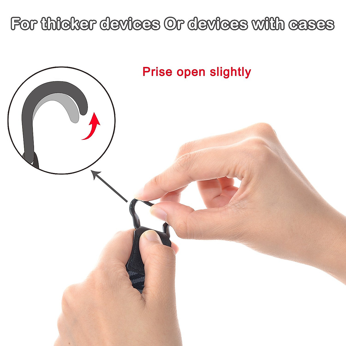 TFY Security Hand Strap Holder with Silicon for Tablets, Compatible with iPad Pro 9.7 Inch, Pro 11 Inch, iPad 9th Gen, iPad Mini 6, iPad Air 5, Samsung Galaxy Tab & Note and More -Gray (ONE Piece)