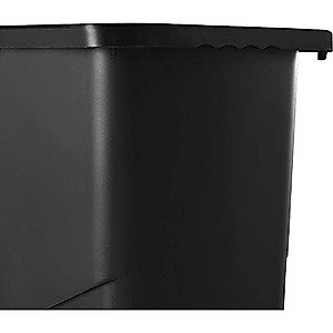 Global Industrial Slim Trash Container, 23 Gallon, Black