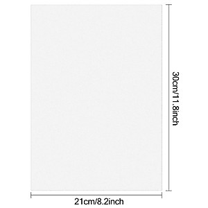 50 Sheets Carbon Paper Graphite Paper White Carbon Transfer (8.5 x 11.5 inch) Tracing Papers with 5 PCS Embossing Styluses Dotting Tools for Wood Paper Canvas Craft