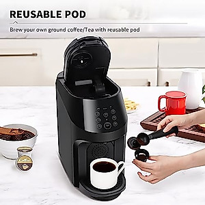 Vimukun Coffee Maker for Gronds Coffee, Coffee and Espresso Machine Combo, 19 Bar Pressure Pump, Removable Water Tank
