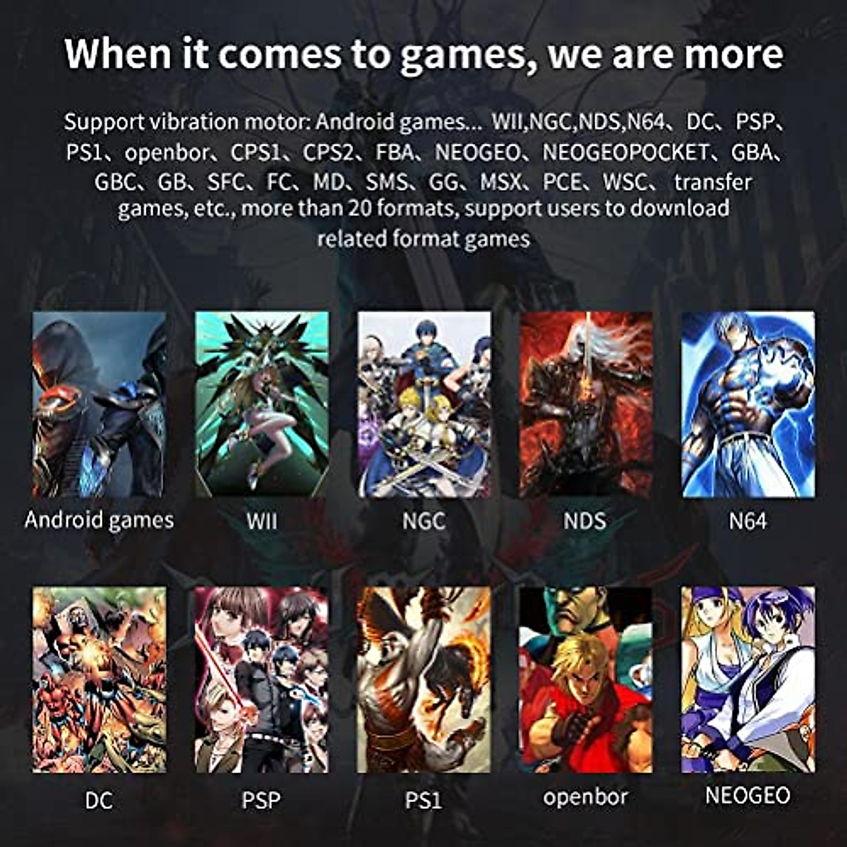 Brteyes 5.36  Touch Screen Handheld Game Console-Linux Android 7.1 Dual System Game-WiFi Online- 6 Hours of Battery Life-Dual TF Card Expansion 7500 Games Boy&Friend