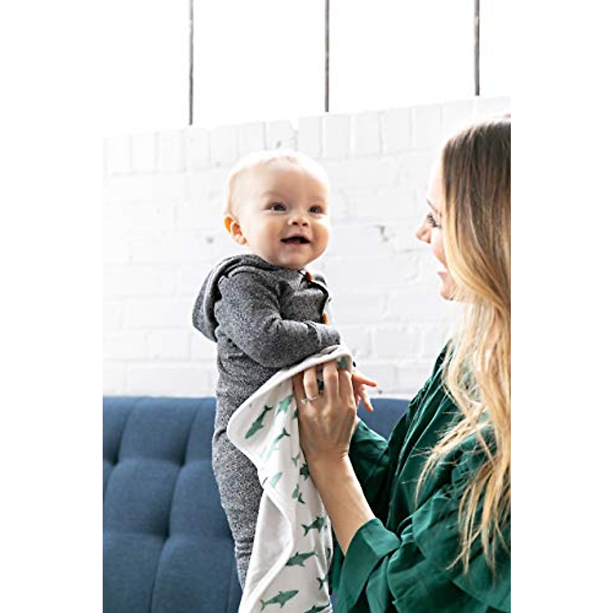 Copper Pearl 3-Layer Knit Security Blanket Set Sized 16" x 16" 2-Pack Pacific