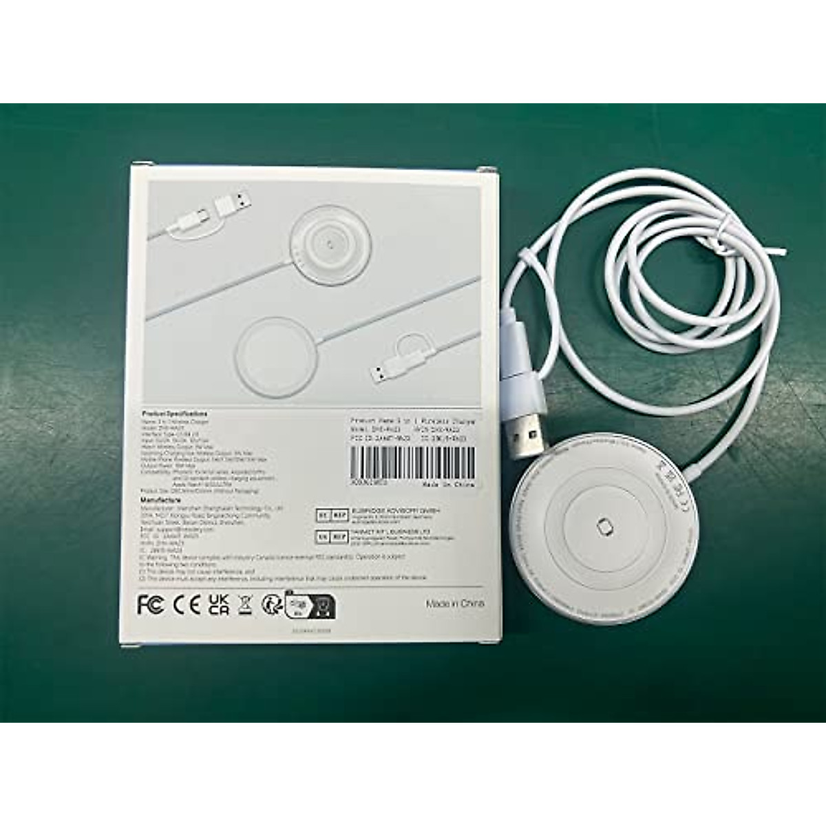 NEWDERY Magnetic Wireless Charger, for Apple Watch Charger, with Mag-Safe Charger and 18W Fast Charging Pad for iPhone 14/13/12 Pro Max Plus Mini, Smart Watch Ultra/8/7/6/5/4/3 and Airpods,USB A&C