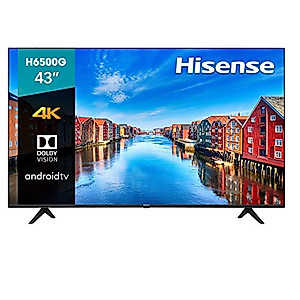 Hisense 43-Inch Class H6570G 4K Ultra HD Android Smart TV with Alexa Compatibility, (43H6570G, 2020 Model)