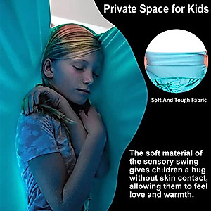 Therapy Sensory Swing Indoor with 360° Swivel Hanger, Cuddle Swing Outdoor Swing(Hardware Included),Adjustable Fabric Hammock with Special Needs for Autism, ADHD, Aspergers Integration