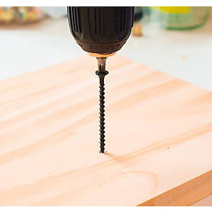 MR SCREWS #6 x 1 Drywall Screws 300PCS Fine Thread Wood Screws 1 LBS Flat Truss Head Self Tapping Screws Black Phosphate Coated Stainless Fast Self Tapping LZDRY-020