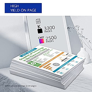 VASERINK TN227 High Yield Toner Set 4 Pack: Compatible TN227BK TN227C TN227M TN227Y Replacement for Brother MFC-L3750CDW HL-L3210CW HL-L3290CD MFC-L3770CDW Printer (TN-227BK/C/M/Y)