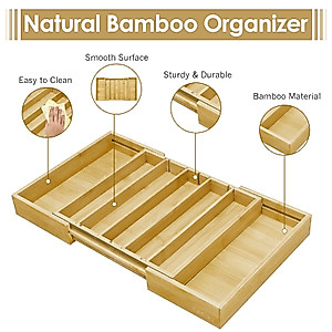 Kssiaz Coffee Pod Holder Drawer, Bamboo K Cup Holder Compatible with Nespresso Vertuo Capsules, 25-45 K Cup Drawer Organizer for Coffee Station Home Office and Kitchen (Bamboo)