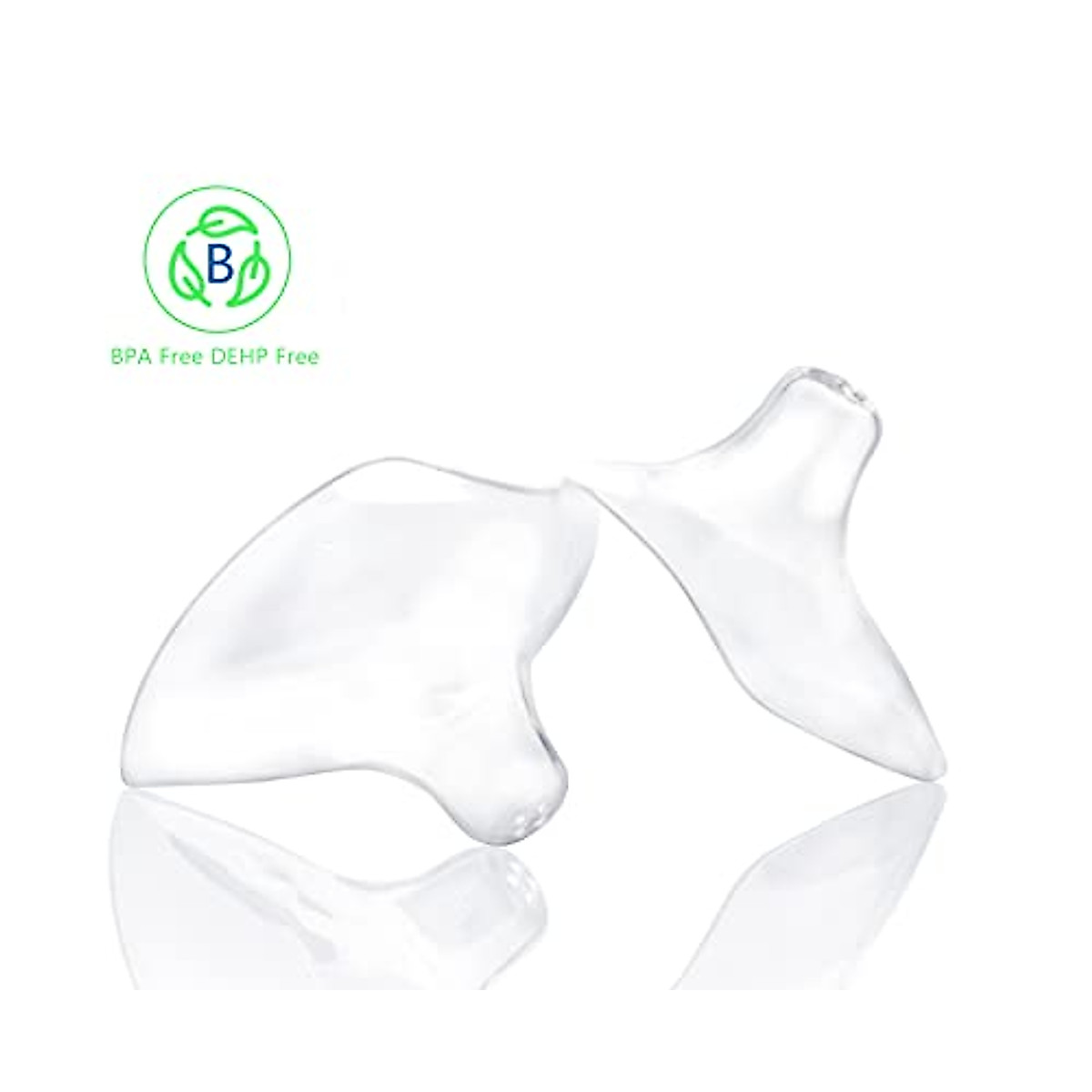 Loveishere Nippleshield Premium Contact Silicone Nipple Shields for Breastfeeding Nursing Difficulties or Flat Inverted Nipples, with Carry Case 2 PC