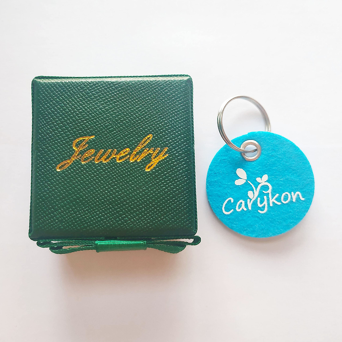 Carykon Vintage Green Agate Ring Emerald Open Ring