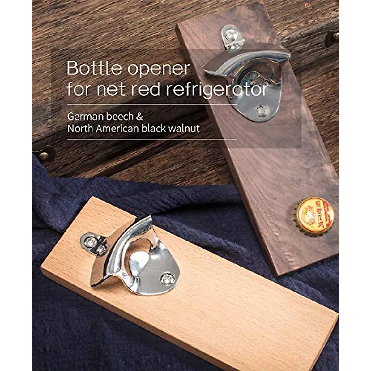 Gifts for Men Dad, Wall Mounted Magnetic Bottle Opener, Unique Beer Gift Ideas for Him Boyfriend Husband Grandpa Uncle, Cool Gadgets Christmas Stocking Stuffers, Birthday Housewarming Anniversary