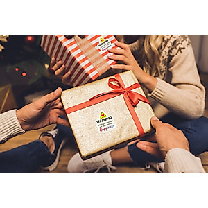 WHING Warning Opening This Package Will Cause Extreme Happiness Thank You Stickers Labels , Order Packages Envelope Seals Decorative Label Ideal for Business Gift Bags and Retailers, 500pcs