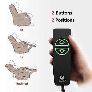 MCombo Electric Power Swivel Glider Rocker Recliner Chair with Cup Holders for Nursery, Hand Remote Control, USB Ports, 2 Side & Front Pockets, Plush Fabric 7797 (Grey)