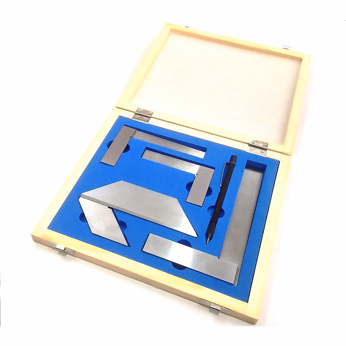 Starter Engineer Kit (Try Squares, Center Squares & Carbide Scriber Pen) Wooden Packaging