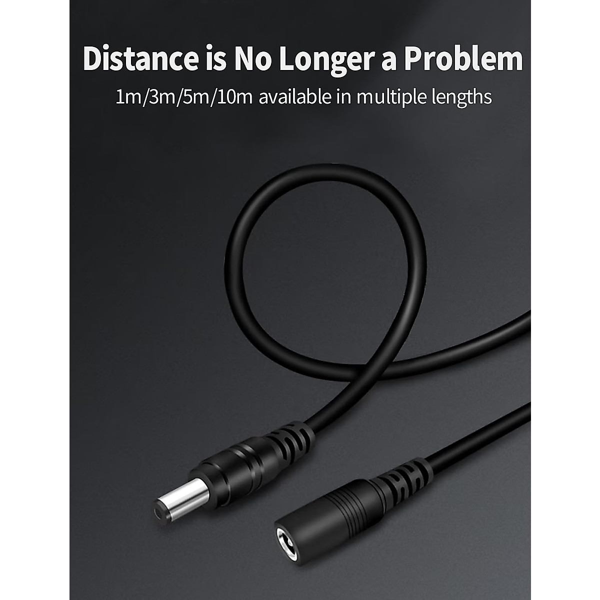 Tonton Power Extension Cable 33ft 10M 2.1mm x 5.5mm Compatible with 12V DC Adapter Cord for CCTV Security Camera IP Camera Standalone DVR