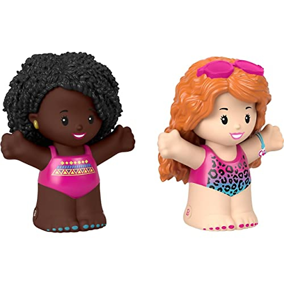 Fisher-Price Little People Barbie Toddler Toys Swimming Figure Pack, 2 Characters for Pretend Play Ages 18+ Months