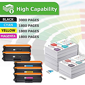 Aztech Compatible Toner Cartridge Replacement for Brother TN431 TN-431 TN433 TN-433 TN 431 433 HL-L8360Cdw MFC-L8900Cdw HL-L8260Cdw MFC-L8610Cdw HL-L8360Cdwt Printer (Black Cyan Magenta Yellow 5 Pack)