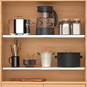 Closet Shelves Organizer Expendable Closet Tension Shelves Heavy Duty Metal DIY Storage Organizer Shelf for Cabinet Wardrobe Cupboard Kitchen Bedroom,2pack