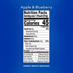 Once Upon a Farm | Organic Fruit & Veggie Blend Baby Sampler | Apple Blueberry, Pineapple Banana Kale, Mango, Apple Carrot Beet Ginger | Cold-Pressed | No Sugar Added | Dairy-Free Plant Based | Variety Pack of 24